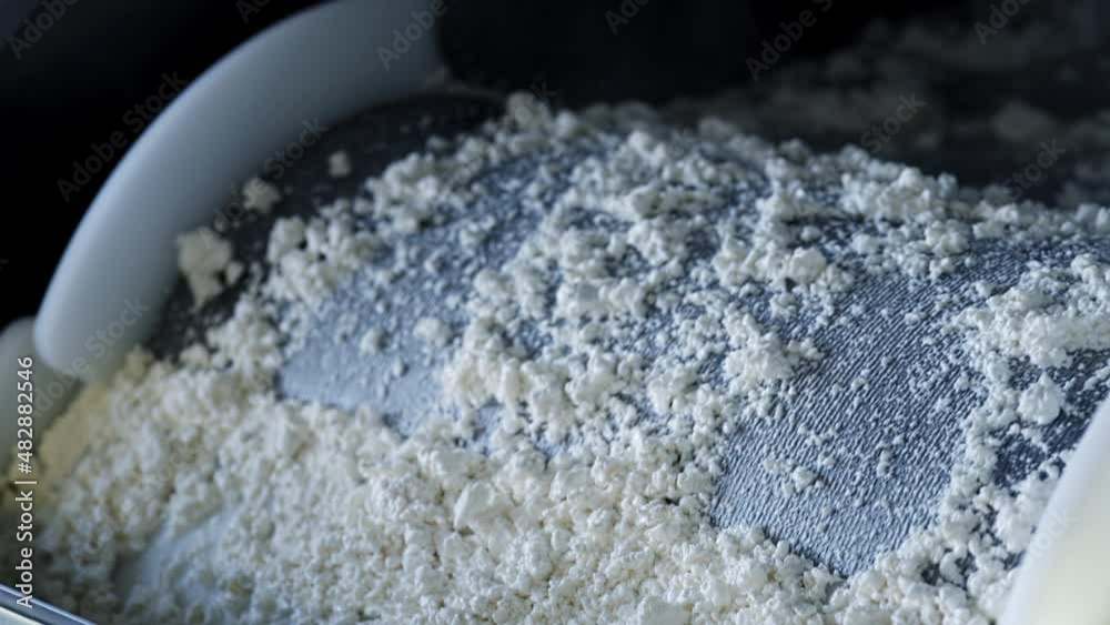 Production of cottage cheese by automated equipment at dairy plant ...
