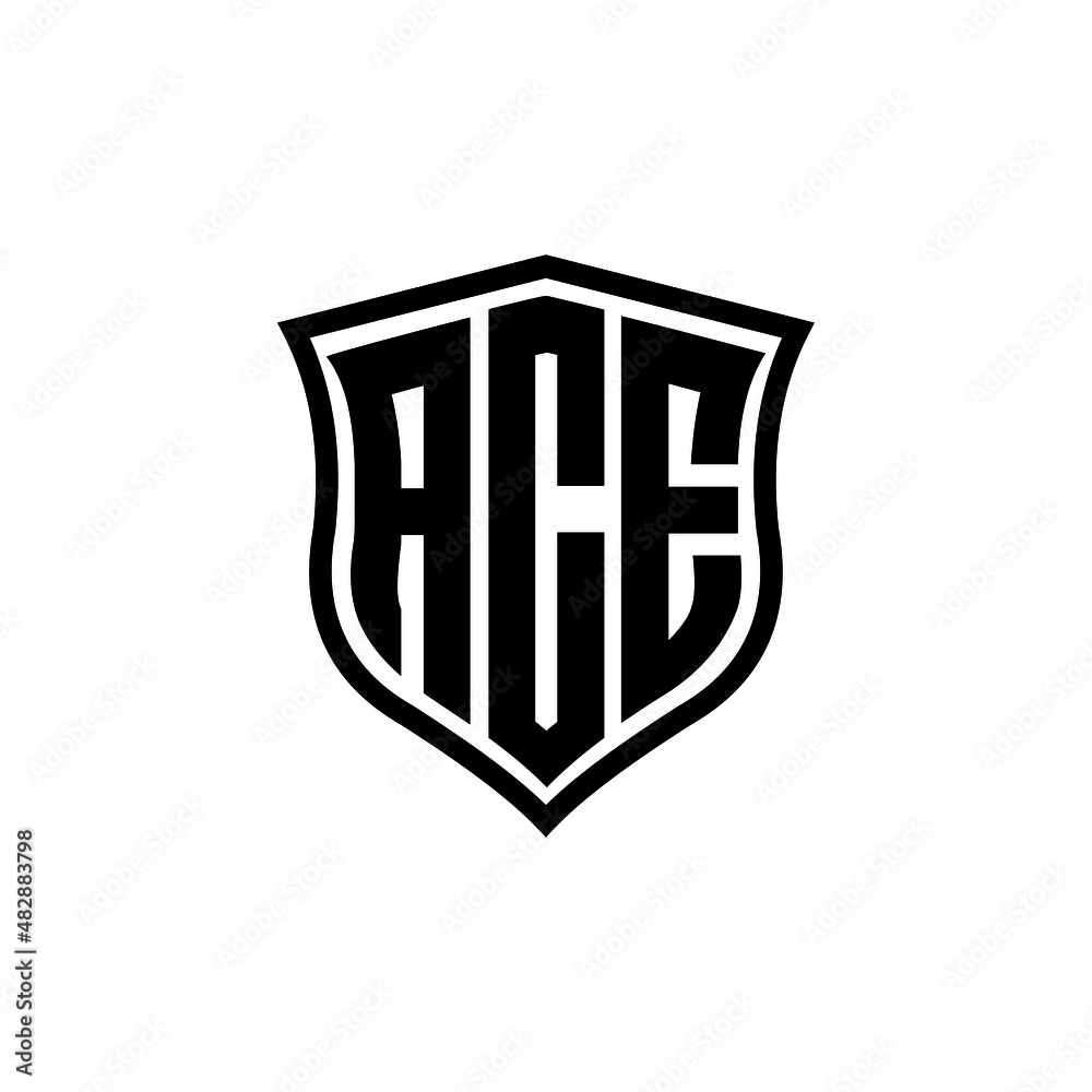 ACE letter logo design with white background in illustrator, vector ...