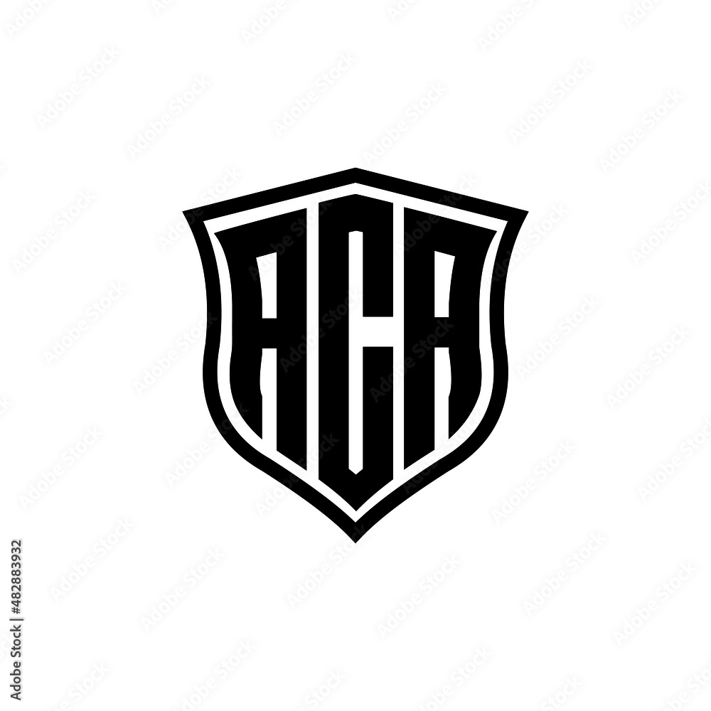 Vecteur Stock ACA letter logo design with white background in ...