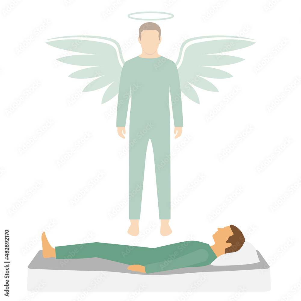Human Death, Spirit Leaves the Body, angel ghost, person afterlife ...