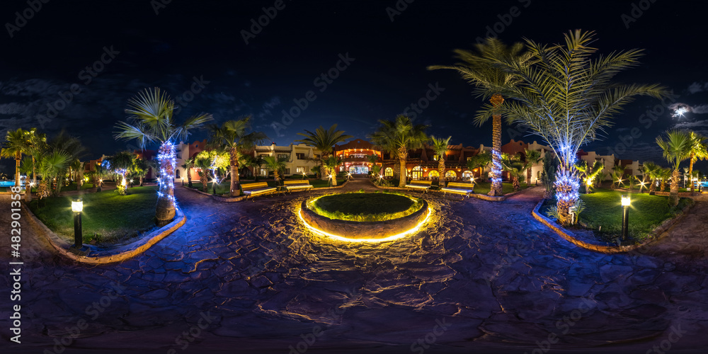 DAHAB, EGYPT - DECEMBER 2021:full seamless spherical night hdr 360 ...