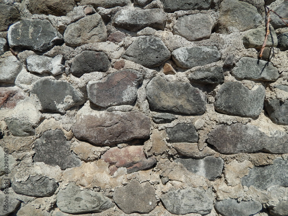 muro de piedra braza con cemento arena Stock Photo | Adobe Stock