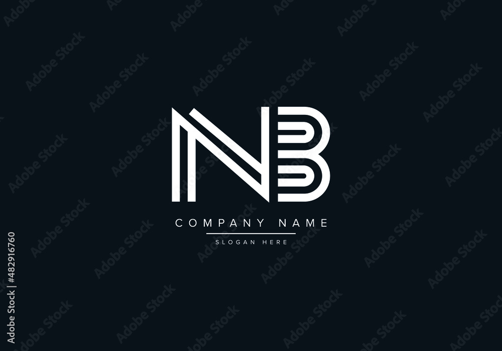 Letter NB monogram logo design, vector illustration logo Stock Vector ...