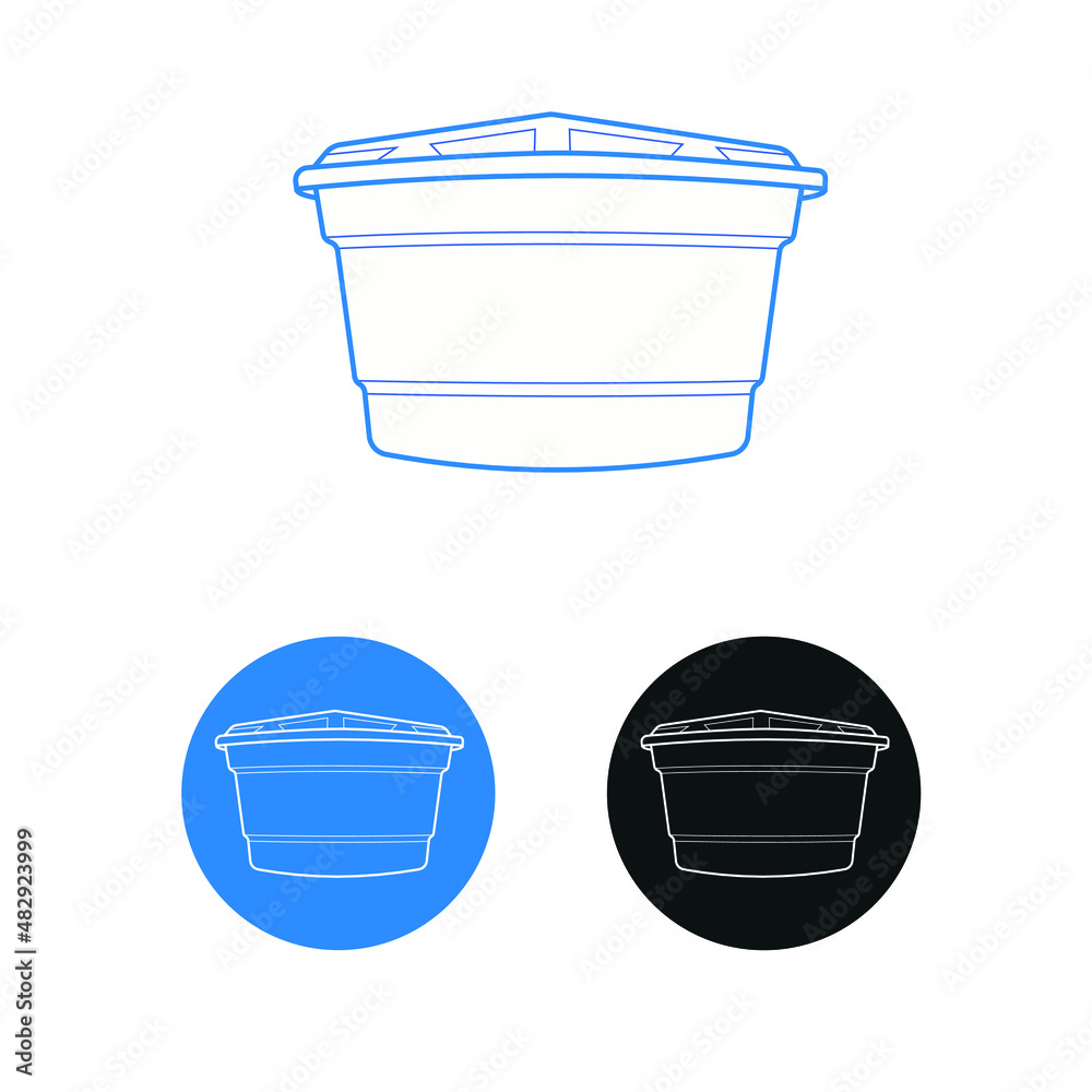 Water tank icon. Water tank on white background. Brazilian Water Tank ...