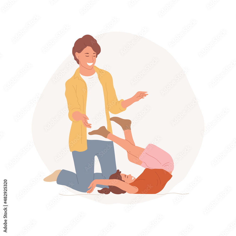 Learning to do a somersault abstract concept vector illustration. Learn ...