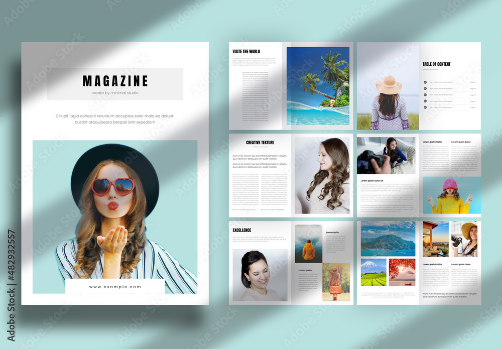 Magazine Layout Stock Template | Adobe Stock