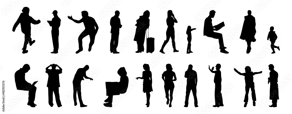 People Silhouette Architecture