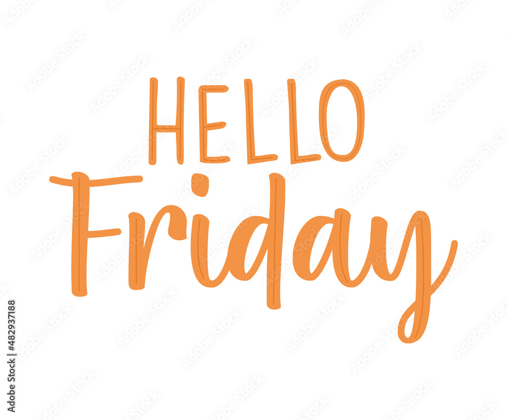hellow friday lettering Stock Vector | Adobe Stock