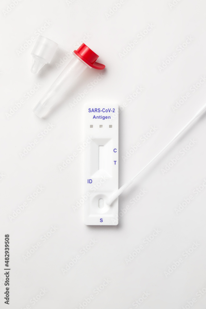 antigen test kit covid-19 diagnostic with nasal swabs, tube and ...