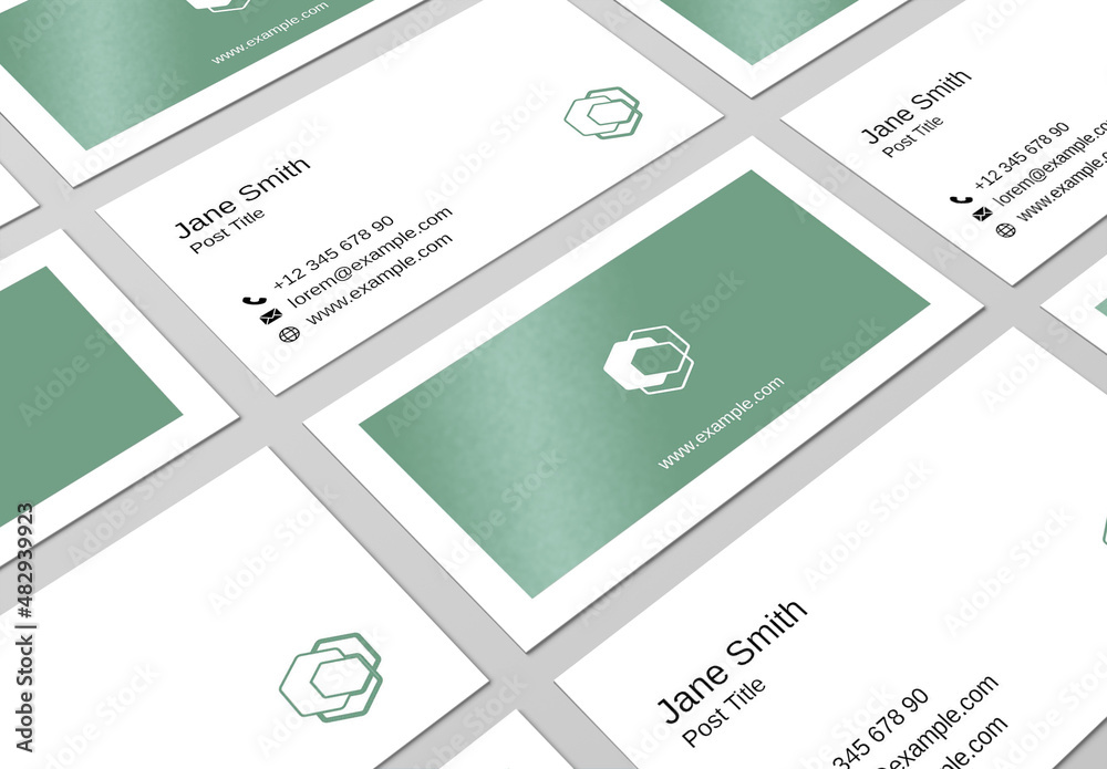Simple Business Card Layout Stock Template | Adobe Stock