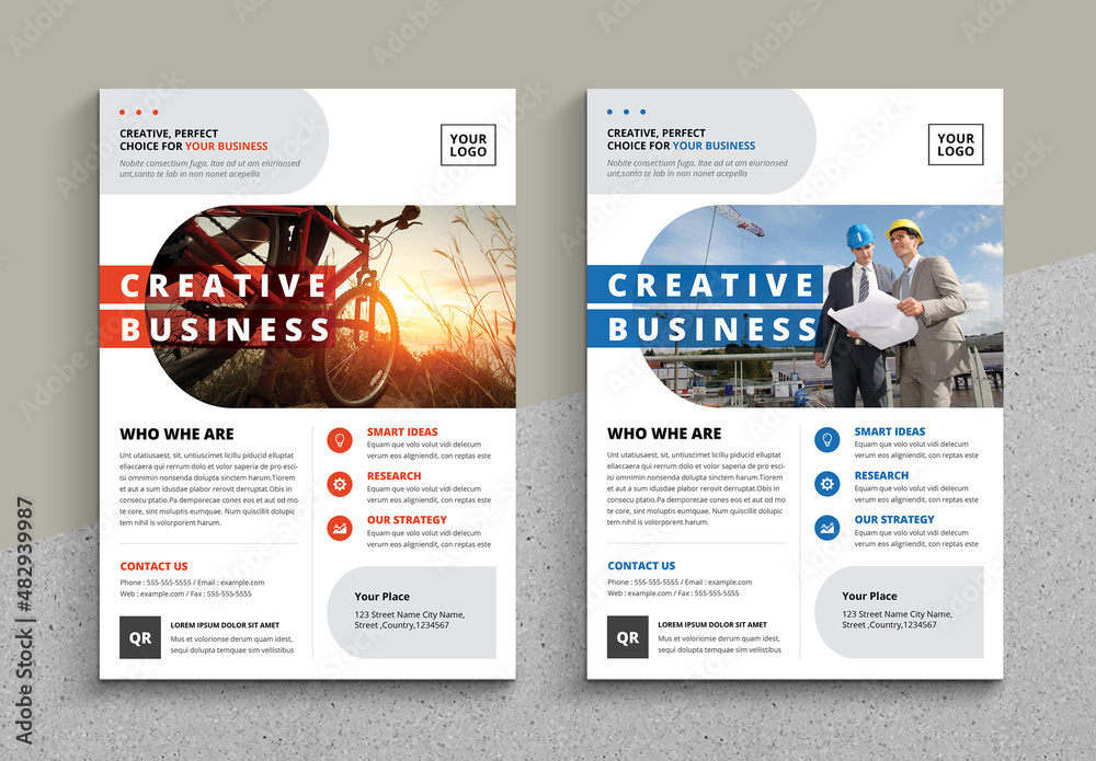 Business Flyer Layout Stock Template | Adobe Stock