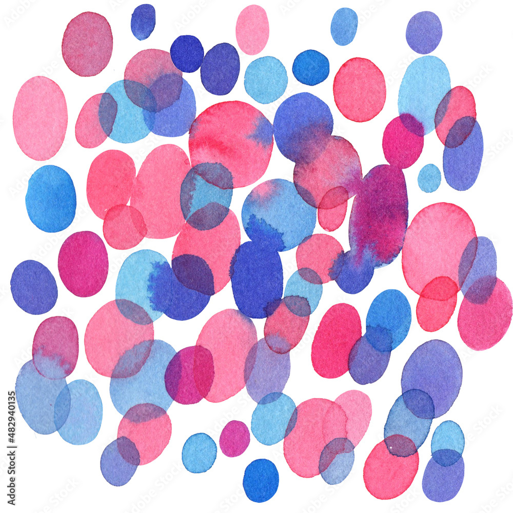 Colorful watercolor abstract seamless pattern with brush strokes. Hand ...
