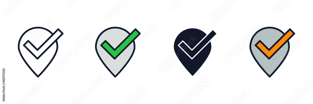 Check point Location icon symbol template for graphic and web design ...