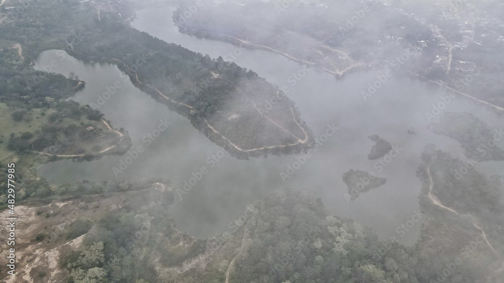 Paisaje en 4k con drone Ubicación Laguna del Castillo Xalapa Veracruz ...