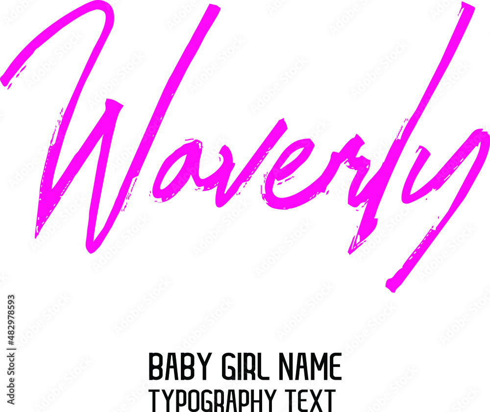 Woman's Name Vector Rough Brush Script Word art Pink Color Text Design ...