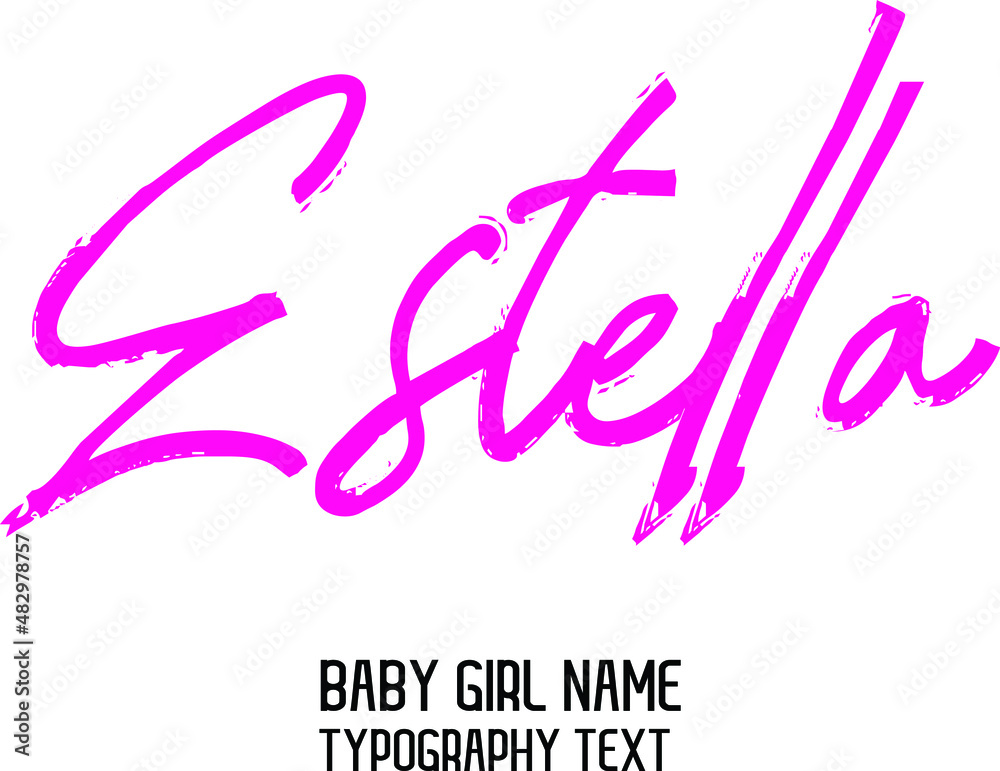 Woman's Name Vector Rough Brush Script Word art Pink Color Text Design ...