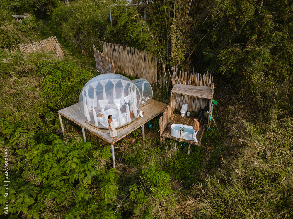 Bubble dome tent glamping in the mountains of Chiang Mai Thailand ...