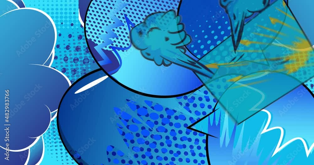 Comic Book Background. Motion poster. 4k animated Comics moving ...