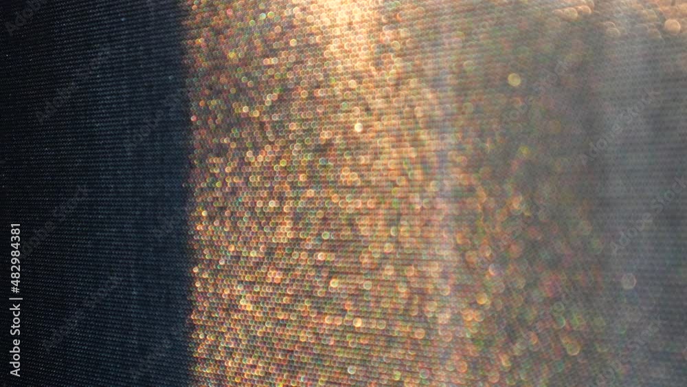 Vidéo Stock “Crystal Dots of Sunray” Tiny holes of window shade ...
