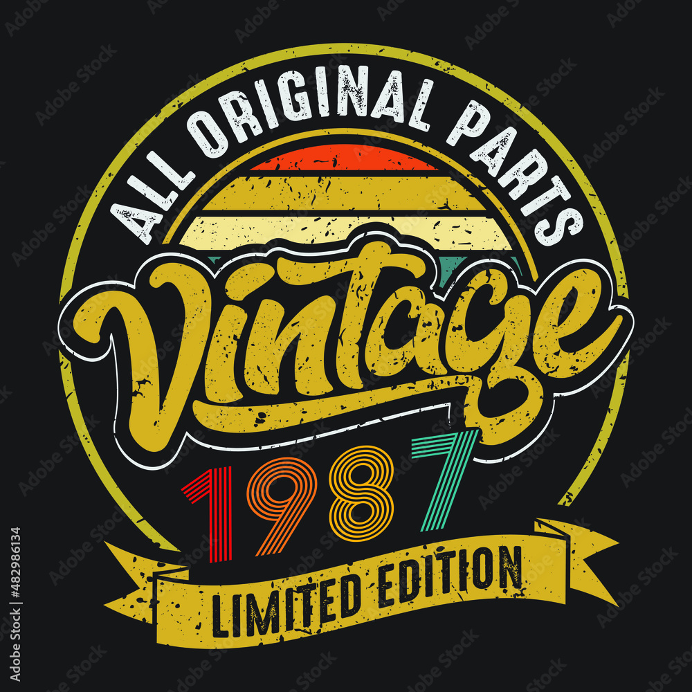 Vintage 1987 all original parts limited edition retro birthday ...