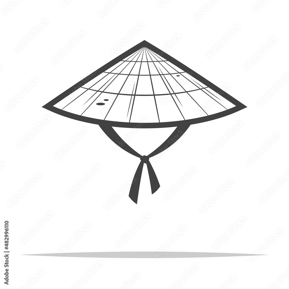 Asian conical hat icon transparent vector isolated Stock Vector | Adobe ...