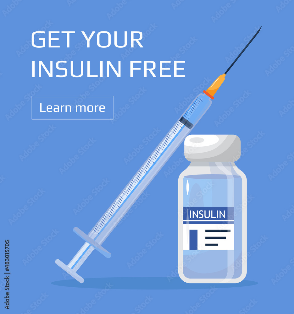 Insulin control vector. Get your Insulin injection free, a syringe for ...