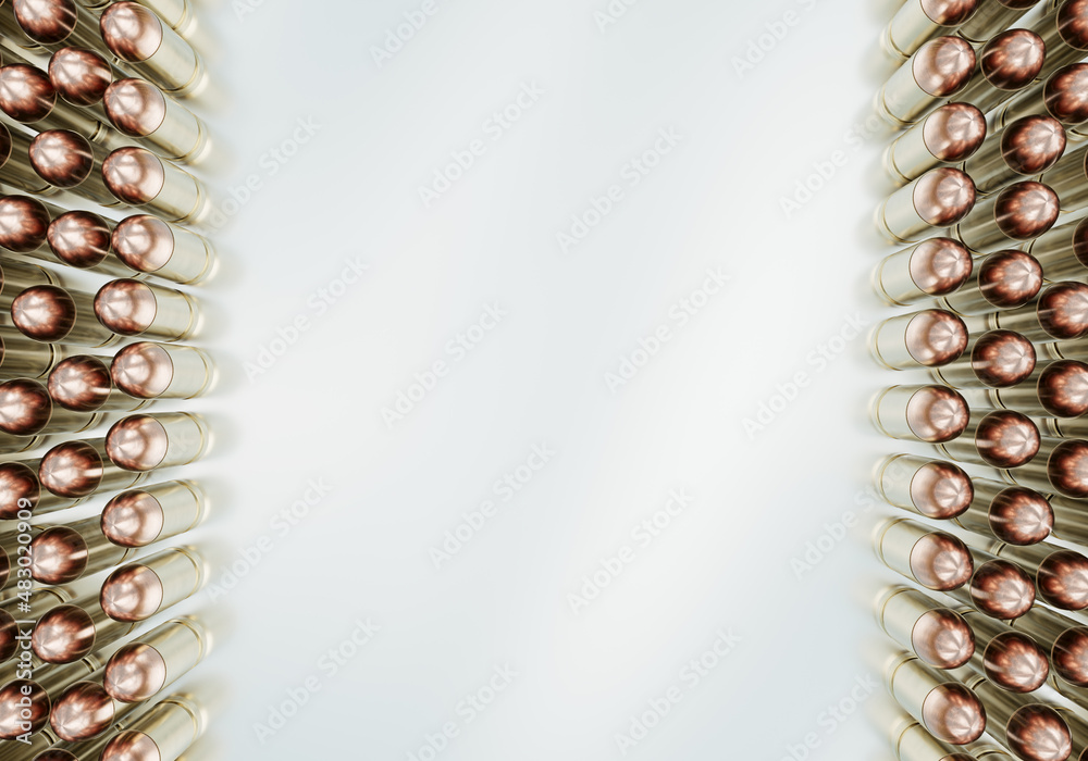 Frame and border from cartridges of pistols ammo Stock Illustration ...