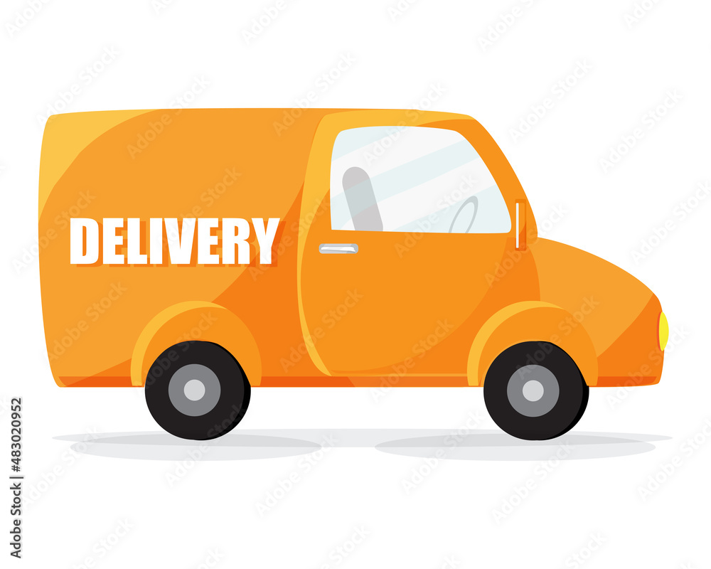 Vector delivery car Stock Vector | Adobe Stock