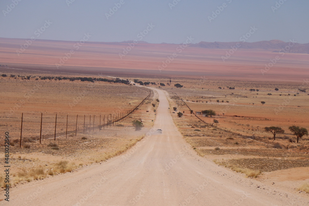 Impressive Namibian Road in Namib Desert Stock Photo | Adobe Stock