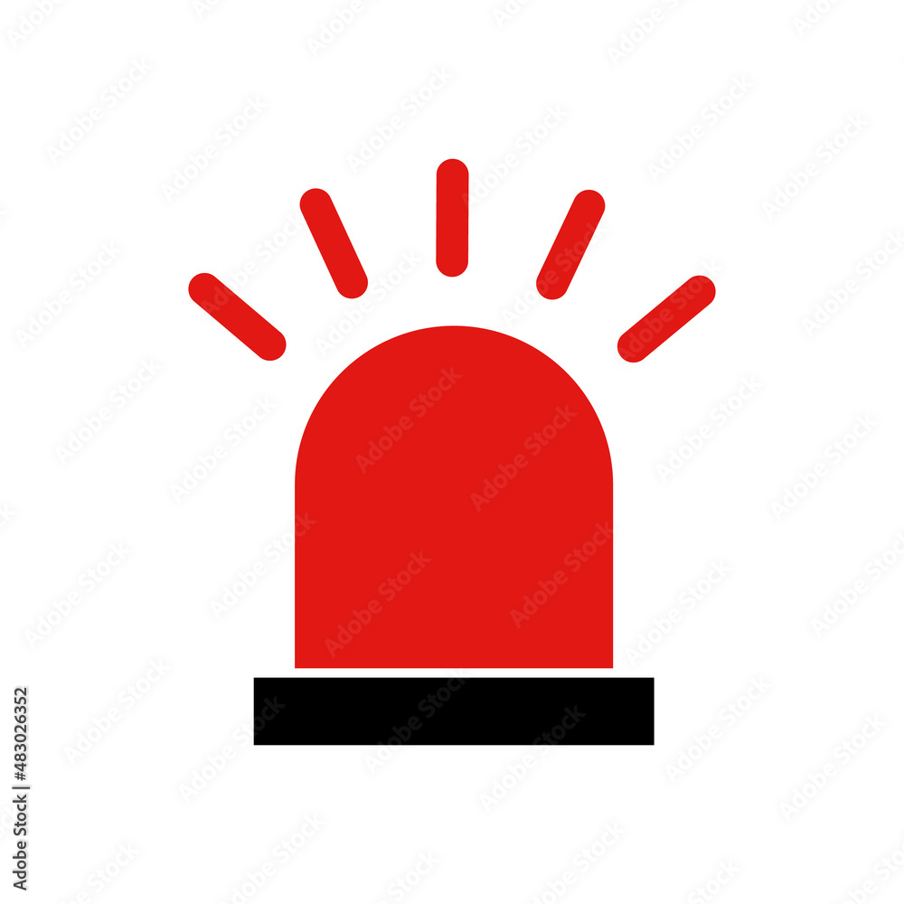 Red light icon indicating danger or warning. Vector. Stock 벡터 | Adobe Stock
