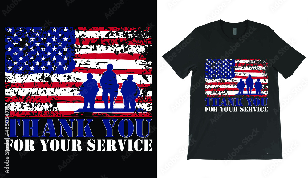 Thank You For Your Service T-Shirt vector, Veteran Day Shirt, Military ...