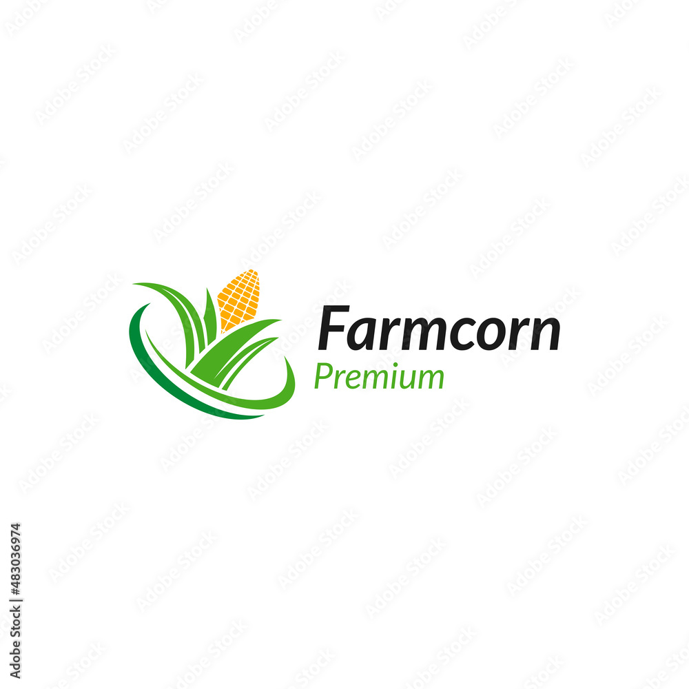 corn logo design vector illustration Stock Vector | Adobe Stock