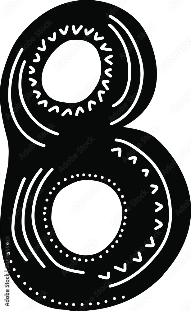 Latin letter "B". Vector black illustration isolated on a white ...