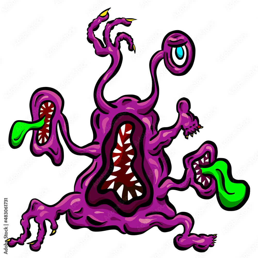 Weird Imaginary Alien Monster Creatures that Look Like Viruses or ...