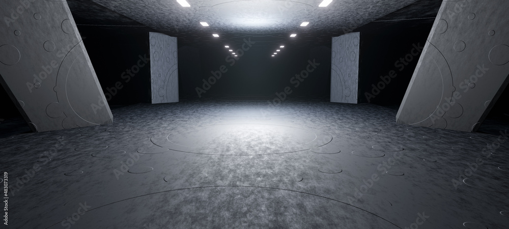 Alien Metallic Cement Digital Technology Background Cyberpunk Lighting ...