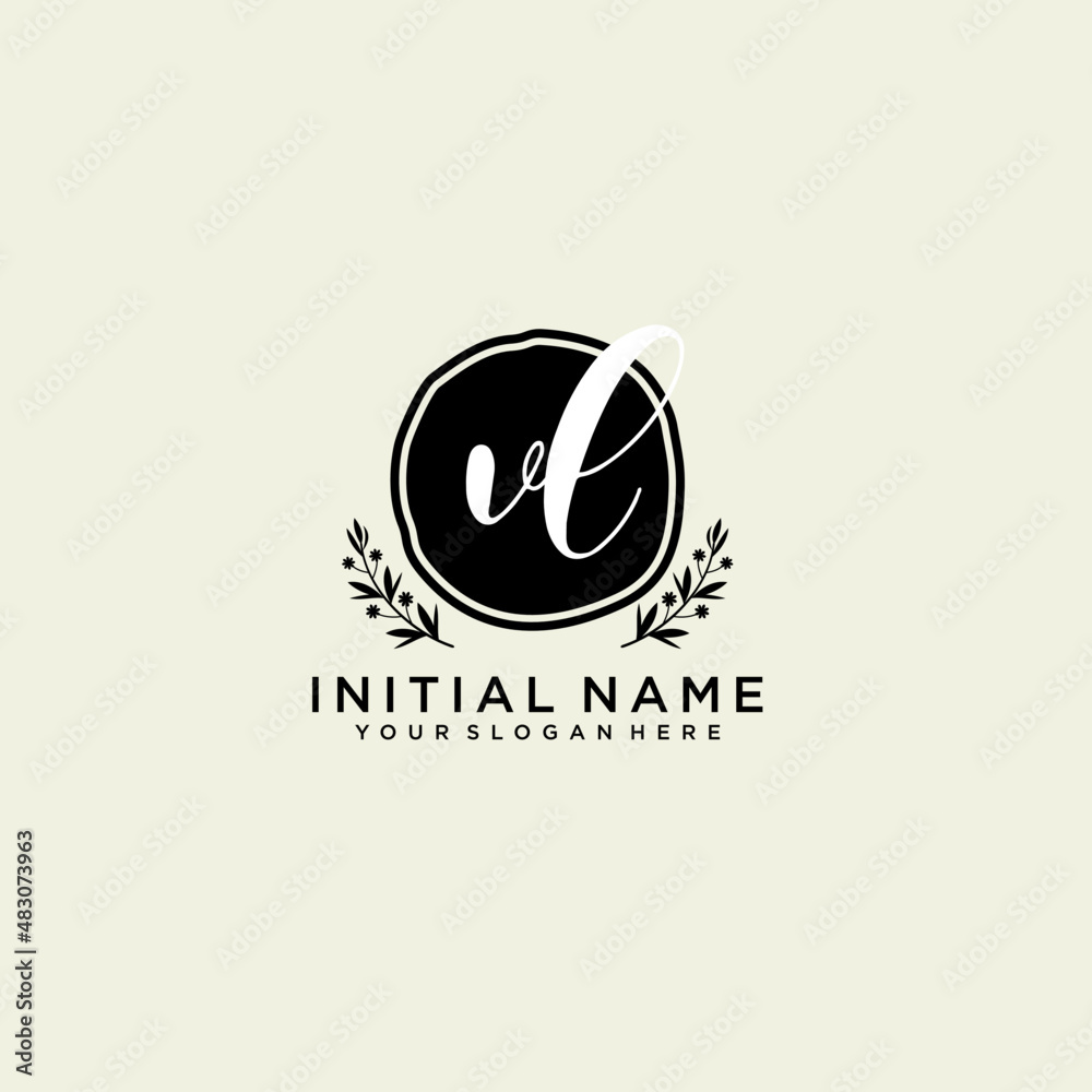 VL monogram logo template vector Stock Vector | Adobe Stock