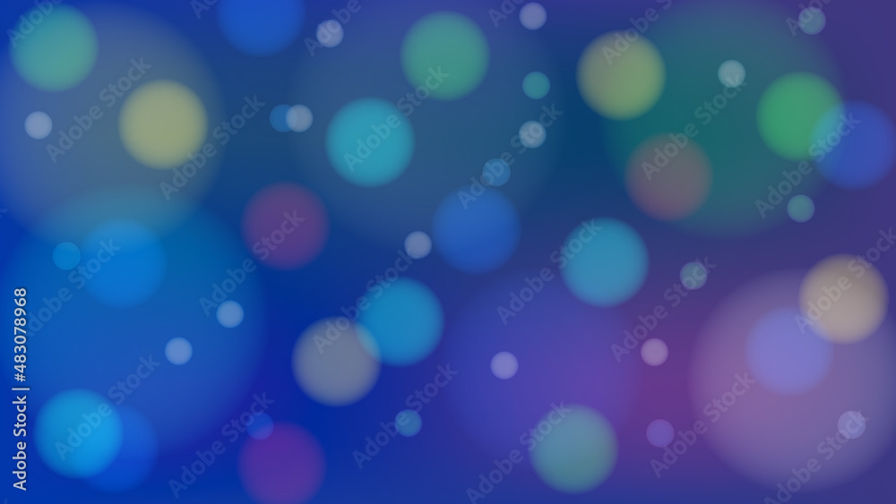 Transparent circular colored lights on a gradient background. Vector ...