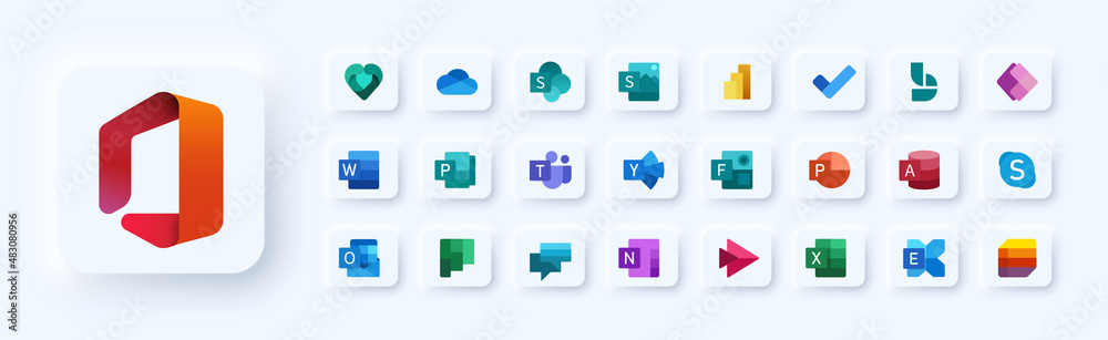 Microsoft Office Icons Vector