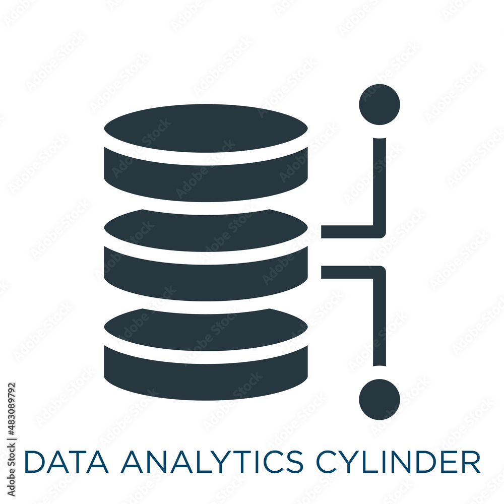 data analytics cylinder vector icon. data analytics cylinder, data, cylinder filled icons from ...