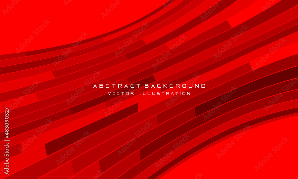 Abstract red geometric curve design modern futuristic technology ...