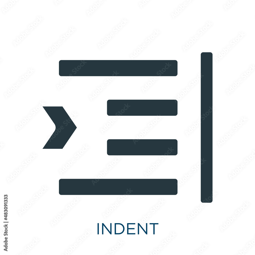 Indent Vector Icon Indent Text Right Filled Icons From Black Flat