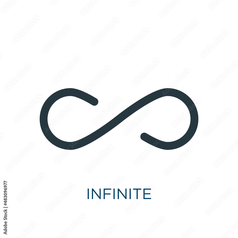 infinite symbol vector icon. infinite symbol, infinite, eternity filled ...