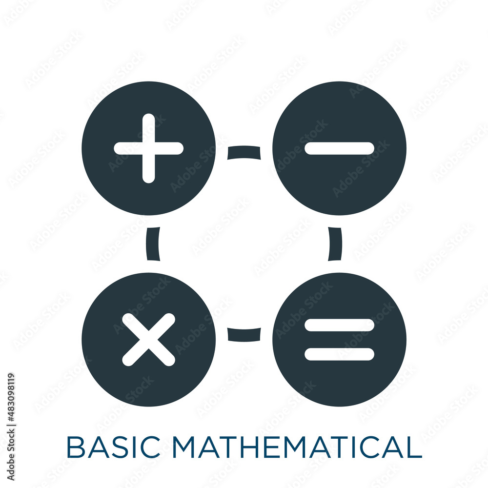 basic mathematical symbols vector icon. basic mathematical symbols ...