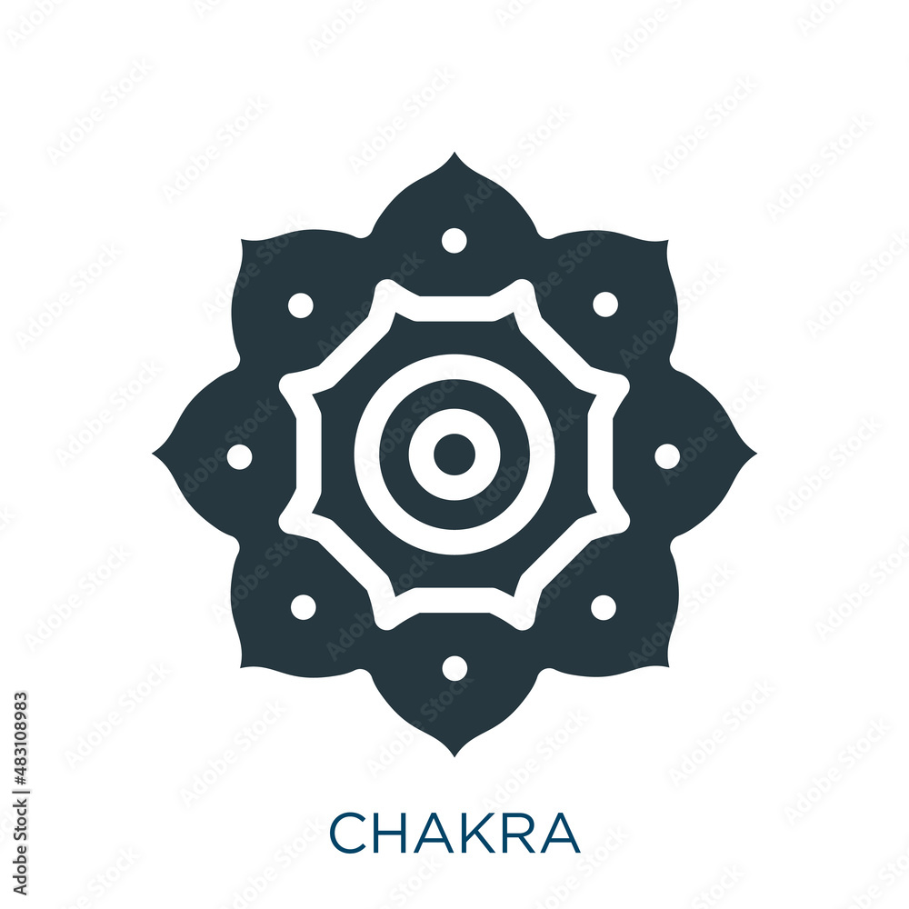 chakra vector icon. chakra, yoga, meditation filled icons from black ...