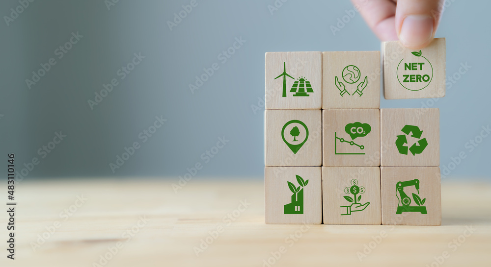 Net zero and carbon neutral concept. Net zero greenhouse gas emissions ...