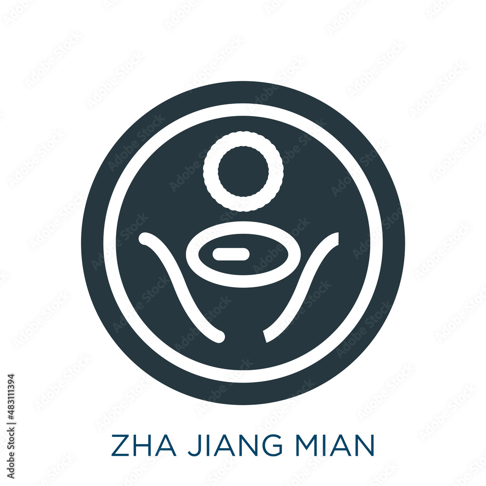 zha jiang mian vector icon. zha jiang mian, food, simple filled icons ...