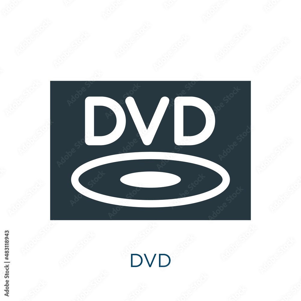 dvd logo vector icon. dvd logo, dvd, record filled icons from black ...