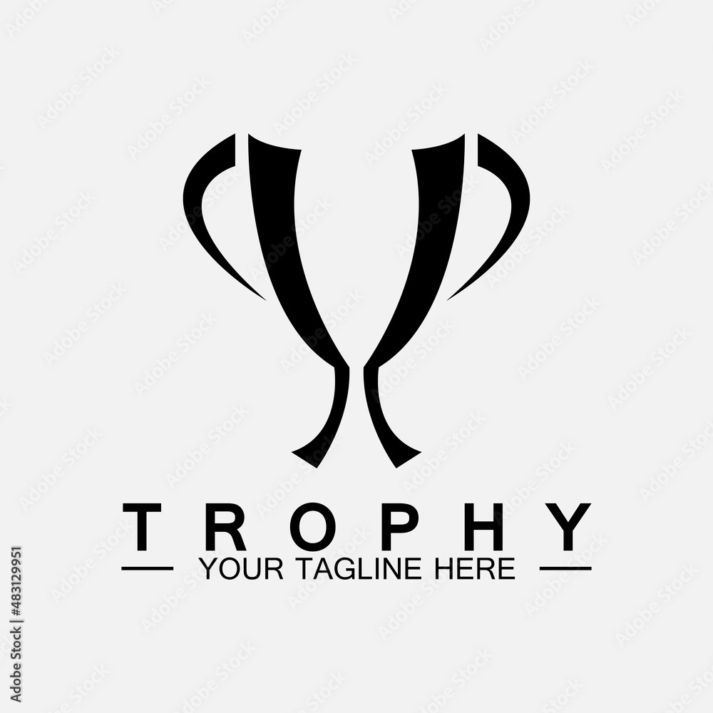 Trophy vector logo icon.champions trophy logo icon for winner award ...