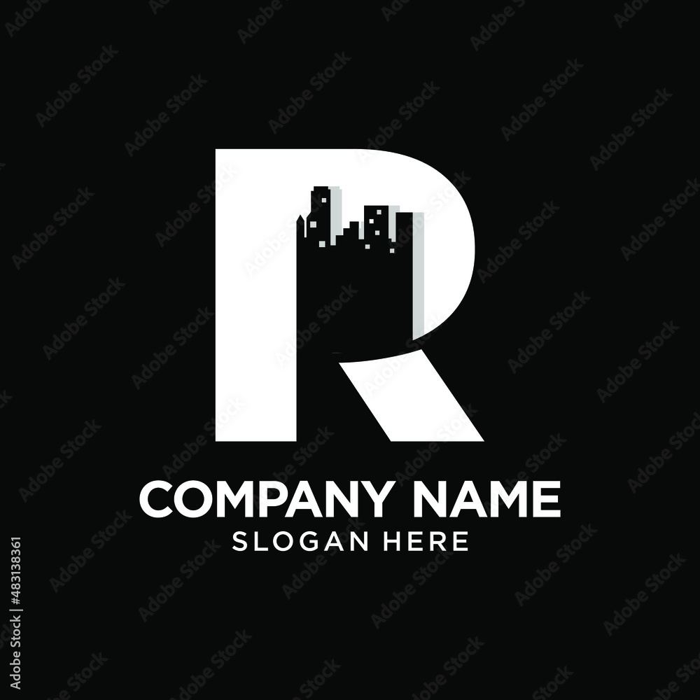 Letter R City Building Logo Design Template Inspiration, Vector ...