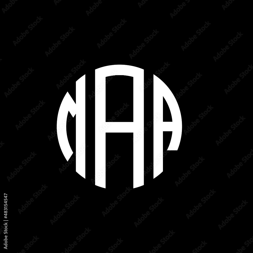 MAA letter logo design. MAA modern letter logo with black background ...